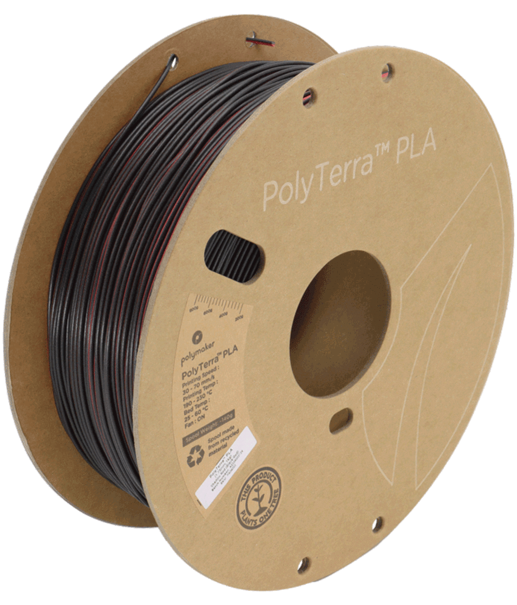 Polymaker PolyTerra™ PLA Dual Shadow Red (Black-Red) - Midnight Design ...